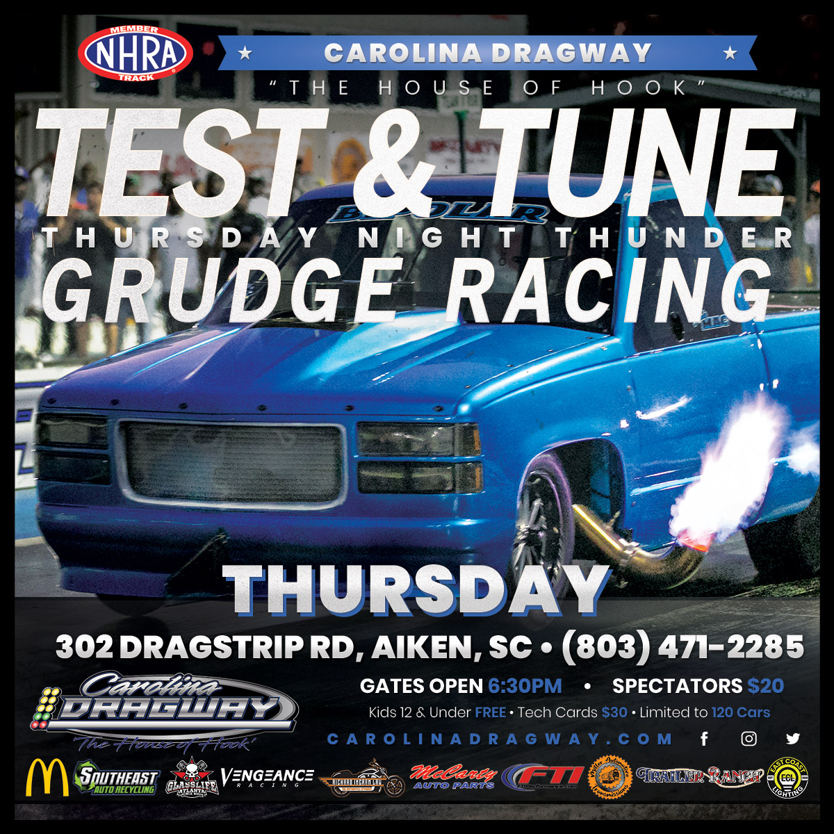 Events for March 2026 – Carolina Dragway "The House of Hook" in Aiken, SC