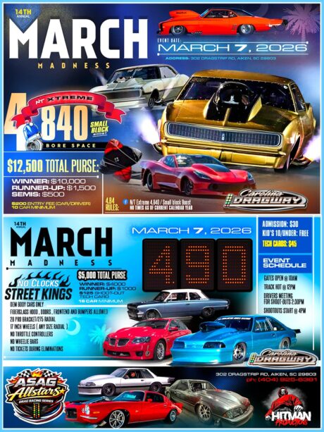 Events for March 2026 – Carolina Dragway "The House of Hook" in Aiken, SC