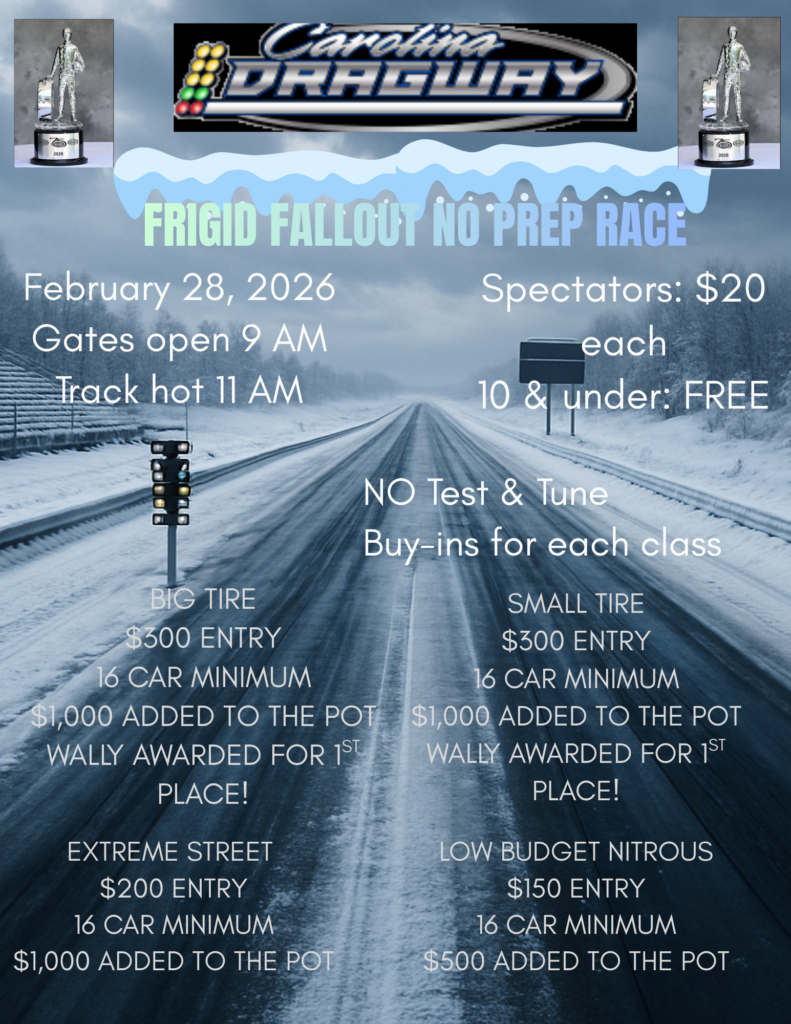 Events for April 2026 – Carolina Dragway "The House of Hook" in Aiken, SC
